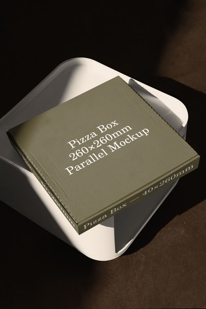 Pizza Box Mockup FO-A-13 – Parallel Mockup